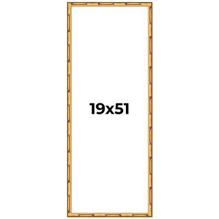 19x51 Frame Gold Bamboo Solid Wood Picture Frame | 1 Inch Moulding - Bed Bath & Beyond - 38031874